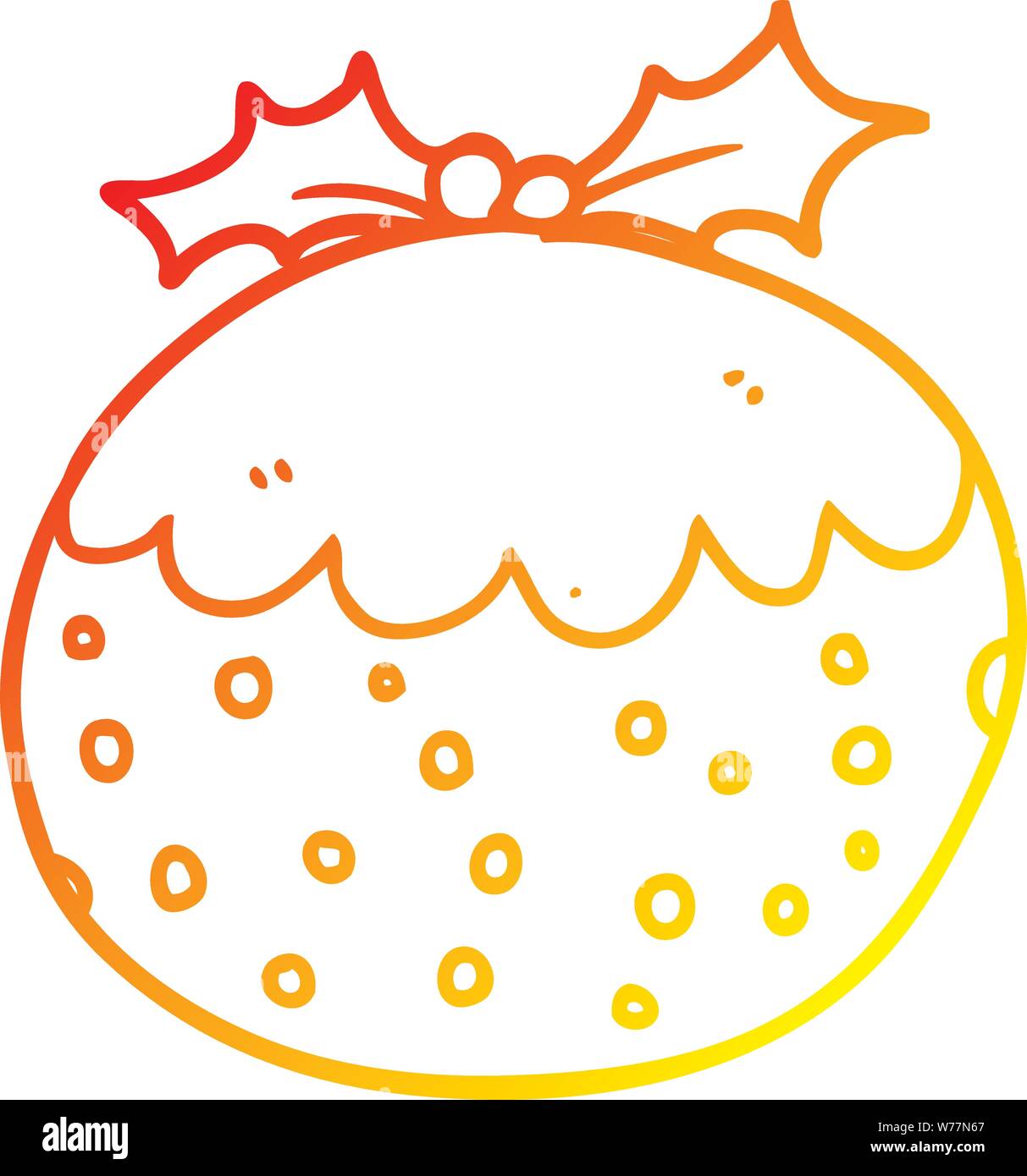 Christmas pudding line drawing hi-res stock photography and images - Alamy