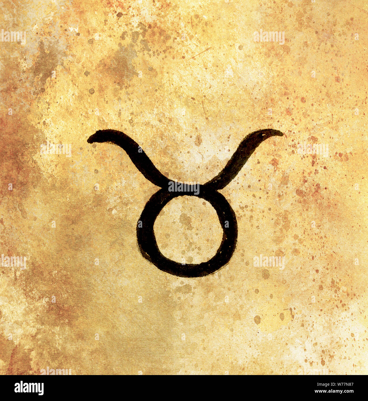 Hand drawn horoscope astrology symbols, sepia color Stock Photo - Alamy