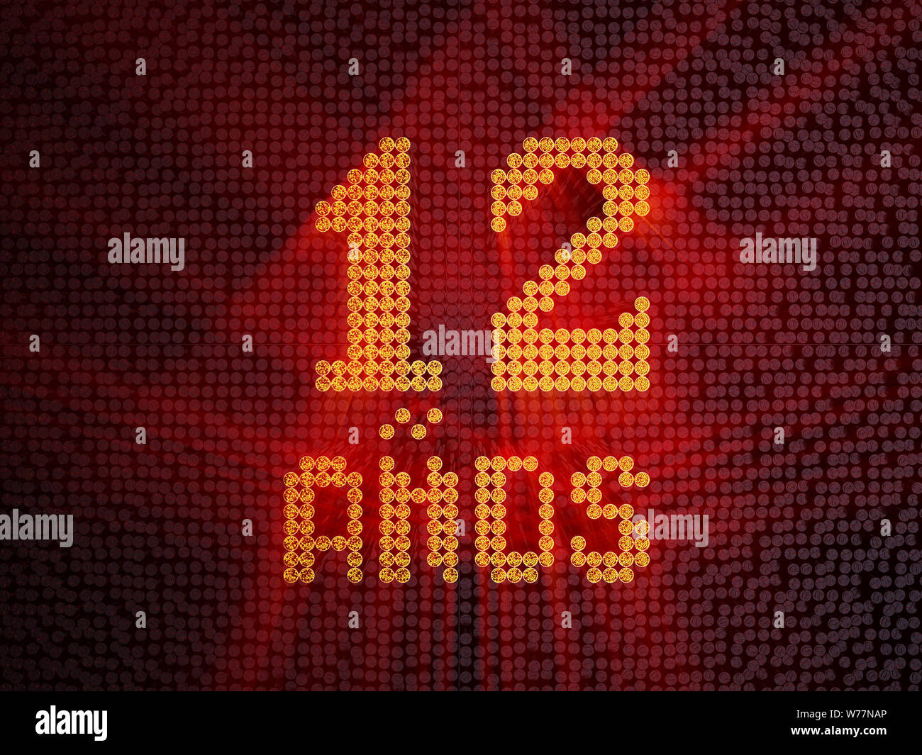 3d number 12 hi-res stock photography and images - Alamy
