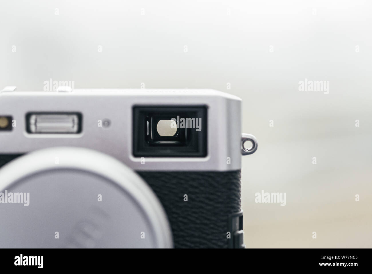 Optical view finder on a vintage analog photography camera Stock Photo ...