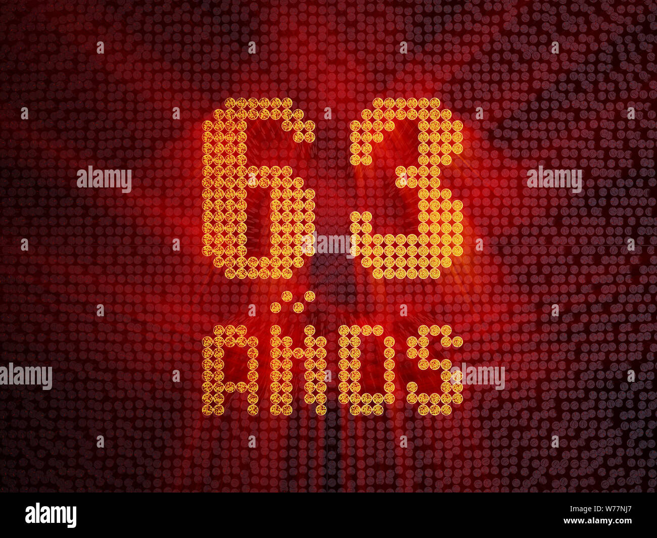 Inscription in Spanish. golden number sixty-three years (number 63 ...