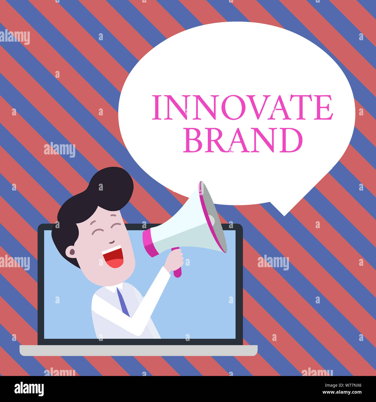 Handwriting text writing Innovate Brand. Conceptual photo significant ...