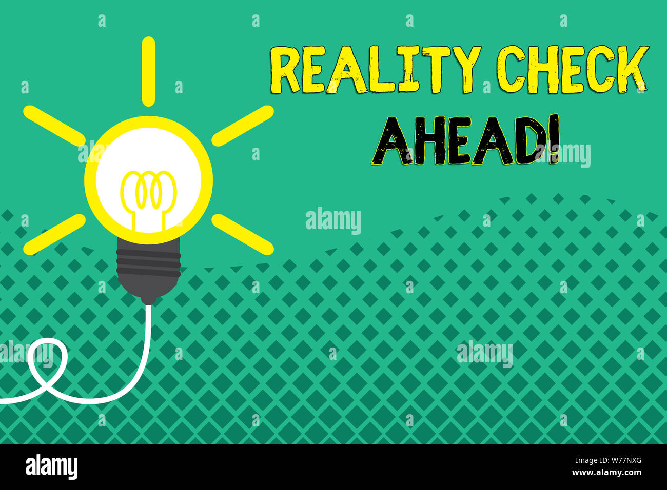 Conceptual hand writing showing Reality Check Ahead. Concept meaning ...