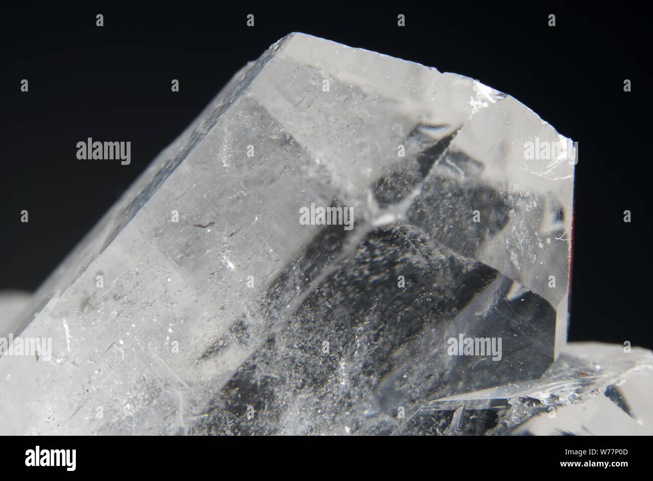 Quartz also called deep quartz with mineral inclusions in the studio in ...