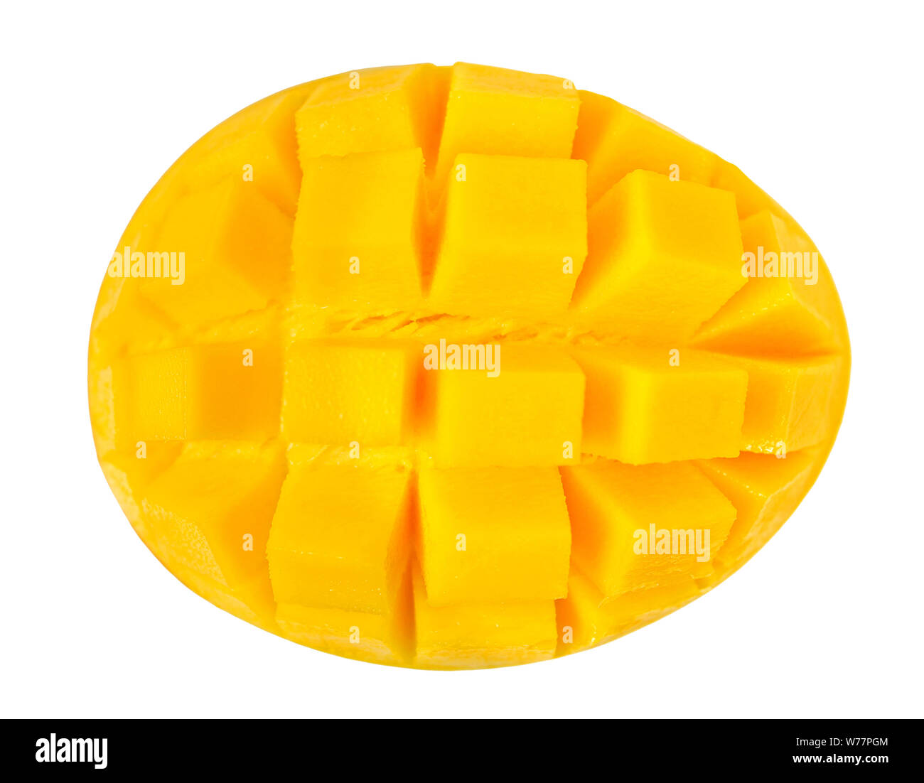 Slice of mango isolated on a white background Stock Photo - Alamy