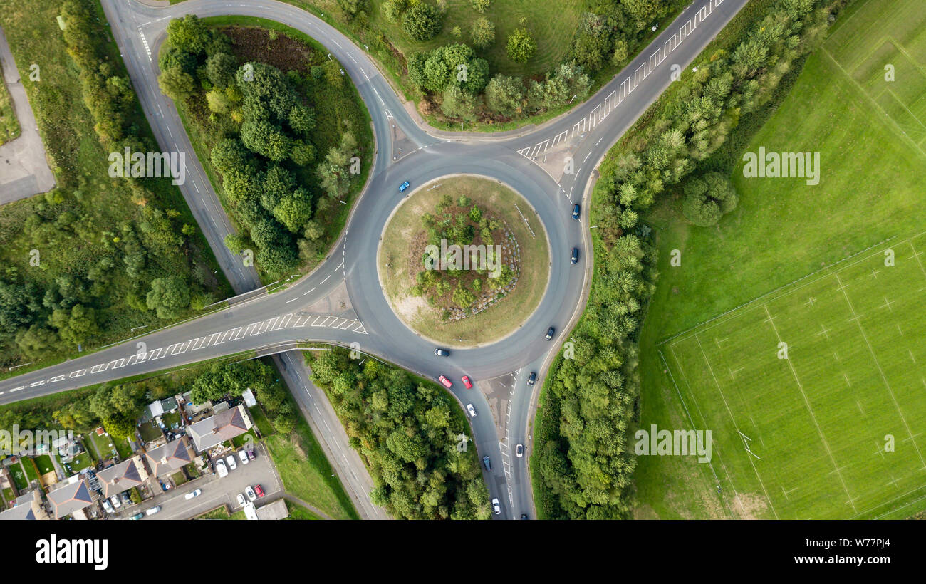 Roundabout aerial hi-res stock photography and images - Alamy