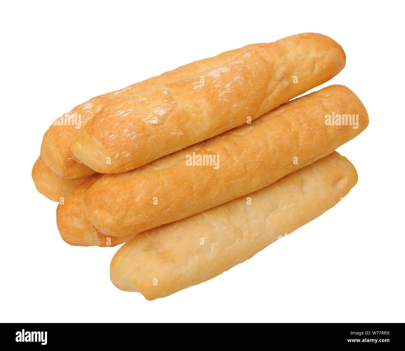 many stick breads on white background Stock Photo - Alamy
