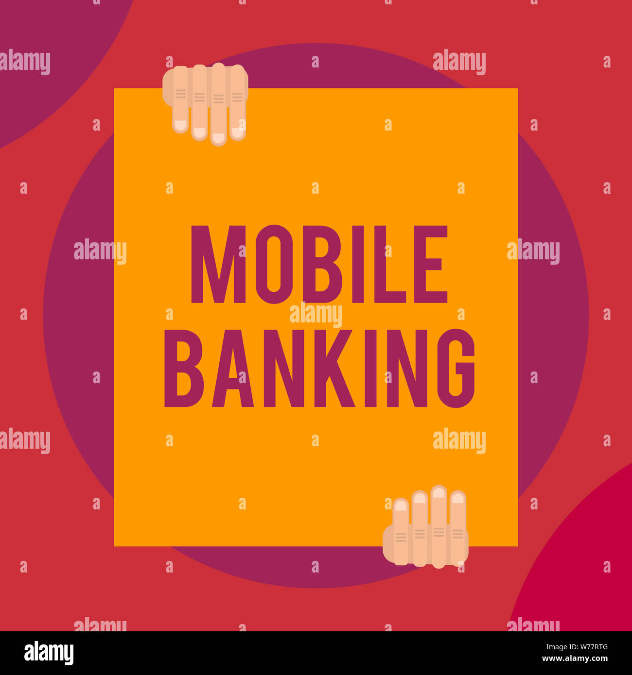 Word writing text Mobile Banking. Business photo showcasing Monitoring ...