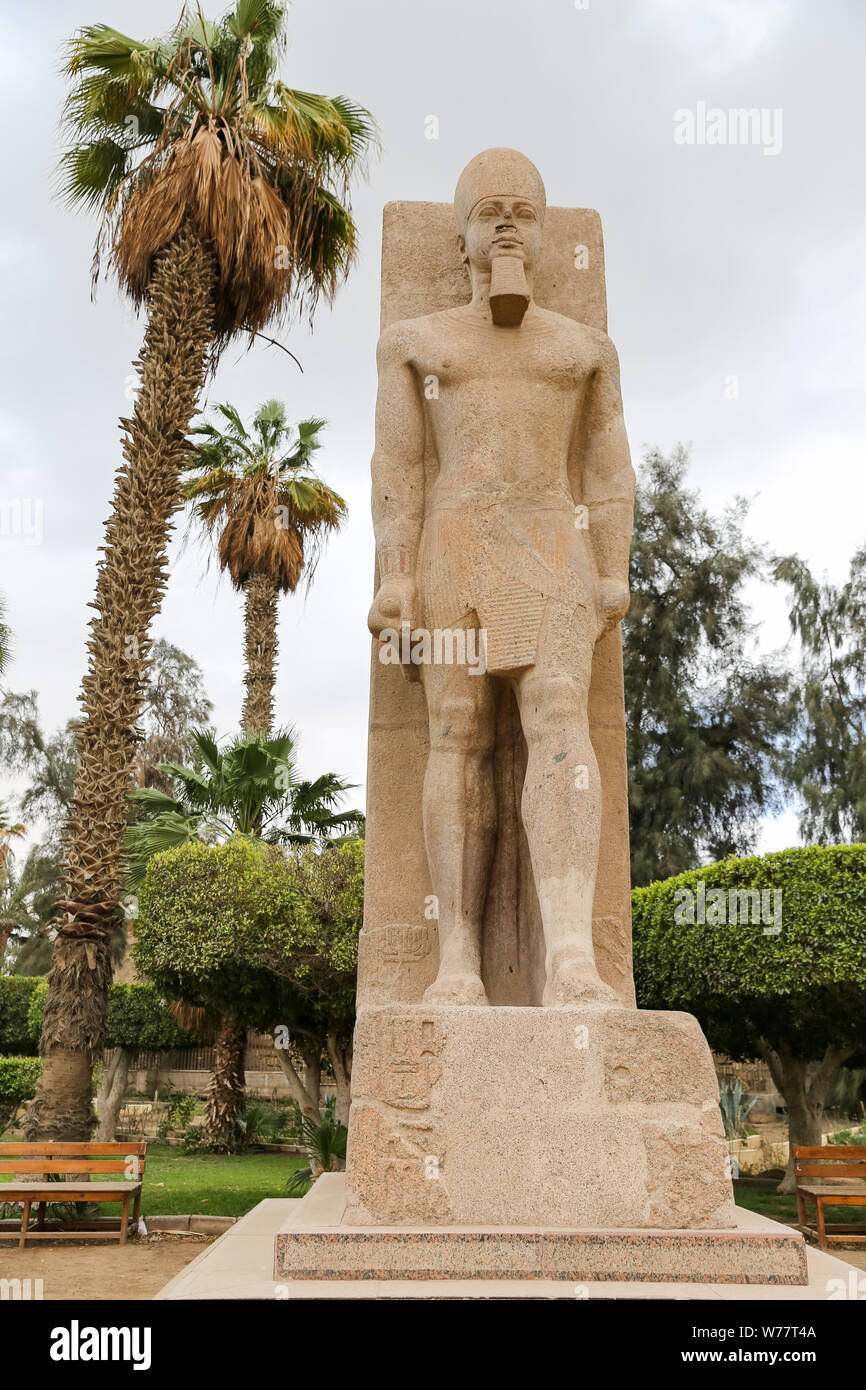 Statue of Ramesses II in Memphis, Cairo City, Egypt Stock Photo - Alamy