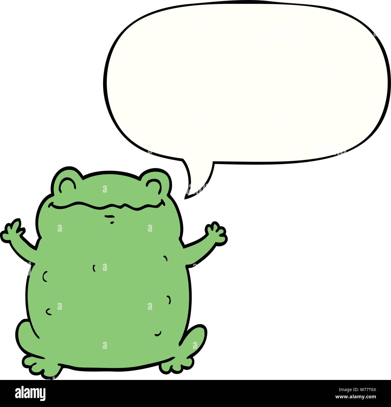 cartoon toad with speech bubble Stock Vector Image & Art - Alamy