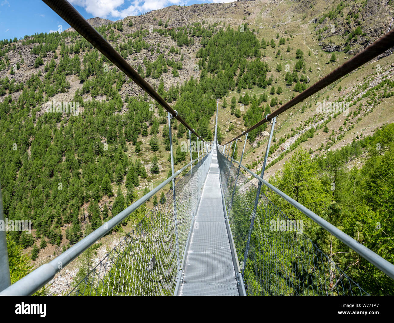 Charles Kuonen suspension bridge, the worlds longest suspension bridge ...
