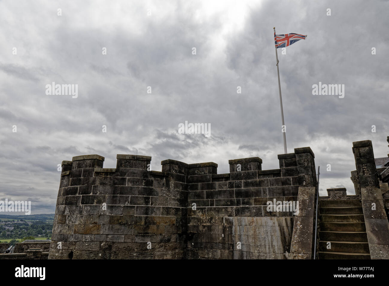 Union Jack flag on Stirling Castle, Scotland, U Stock Photo - Alamy