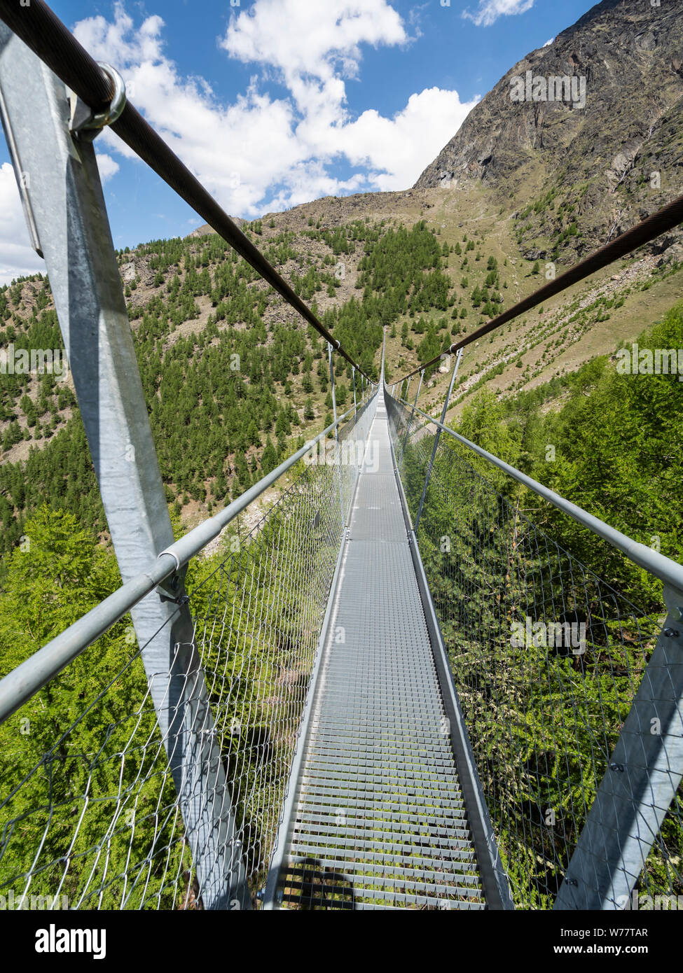 Charles Kuonen suspension bridge, the worlds longest suspension bridge ...