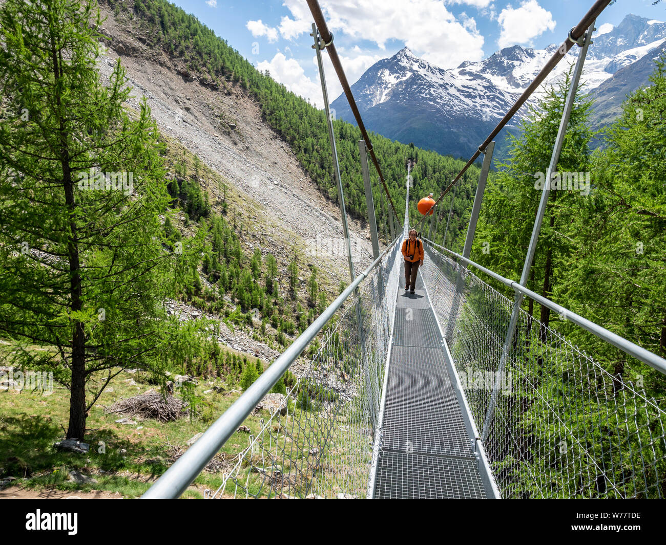 Charles Kuonen suspension bridge, the worlds longest suspension bridge ...