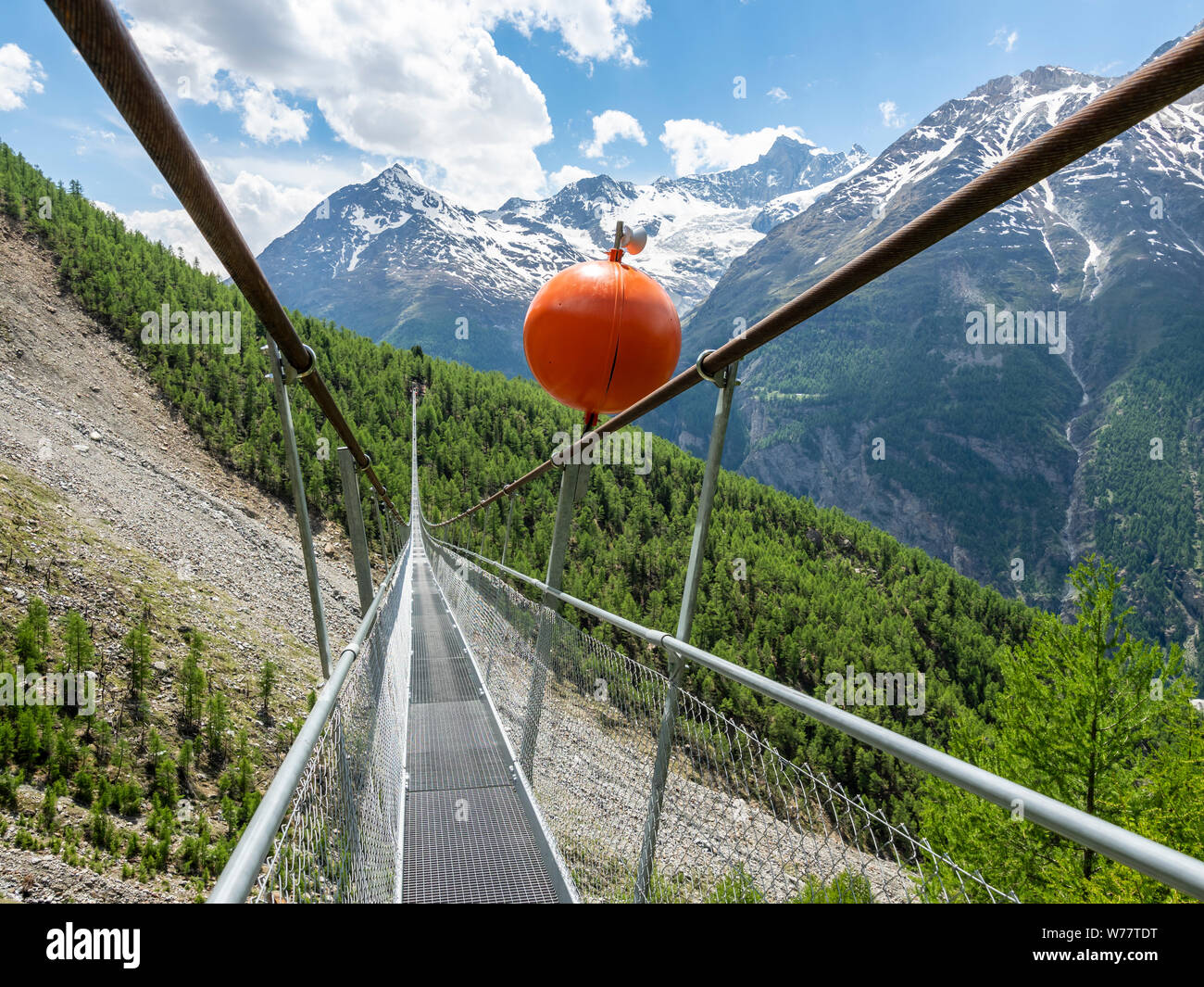 Charles Kuonen suspension bridge, the worlds longest suspension bridge ...