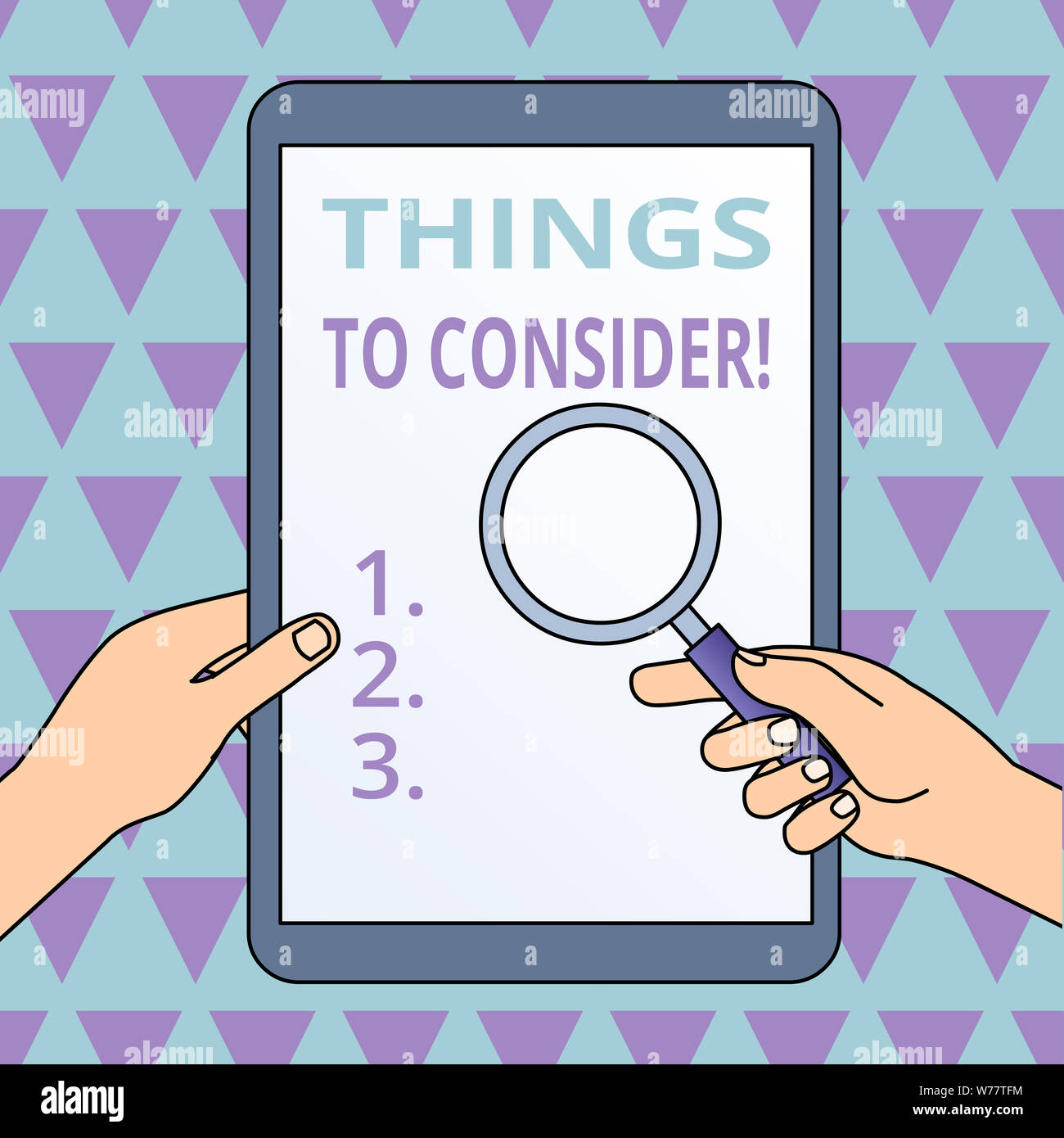 Conceptual hand writing showing Things To Consider. Concept meaning ...