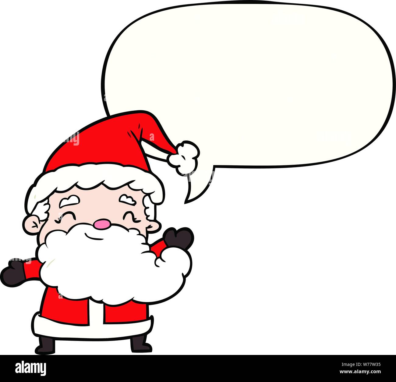cartoon santa claus with speech bubble Stock Vector Image & Art - Alamy