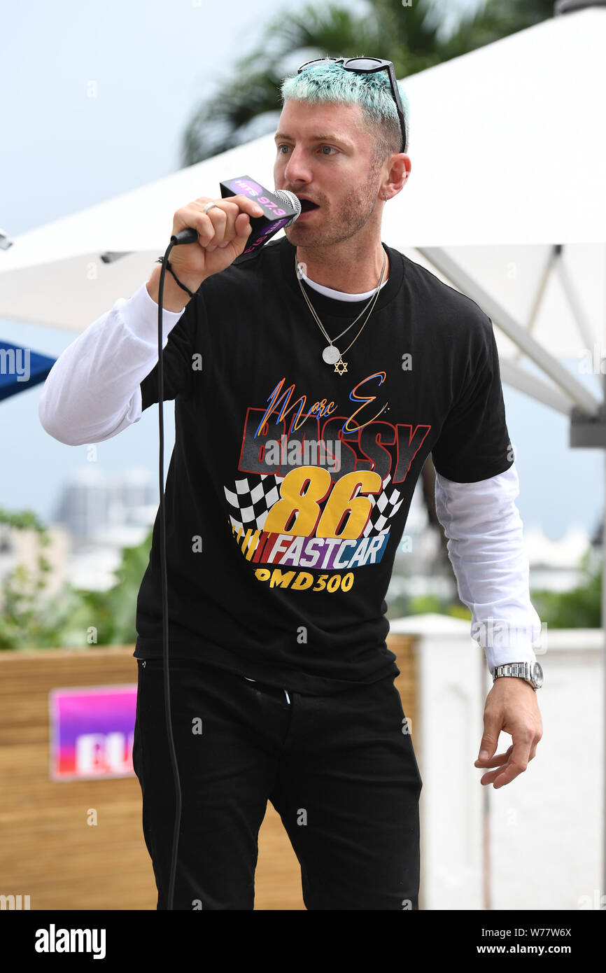 MIAMI, FL - AUGUST 04: Marc E. Bassy performs during the Hits 97.3 pool ...