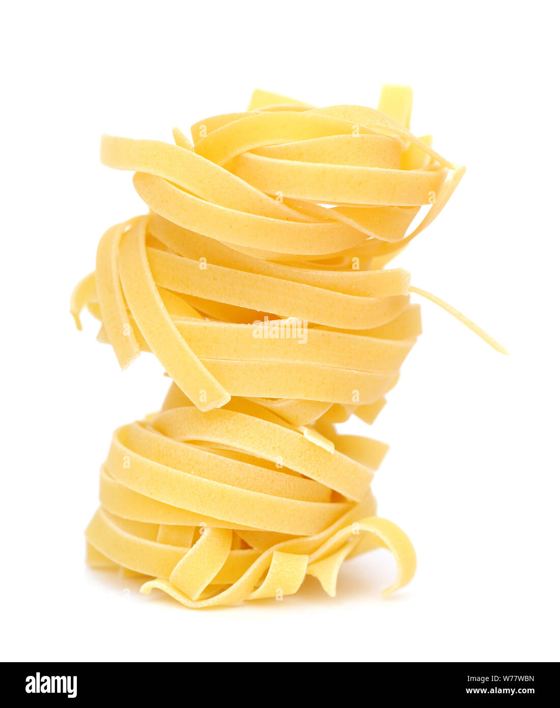 a stack of dried noodle on white background Stock Photo - Alamy