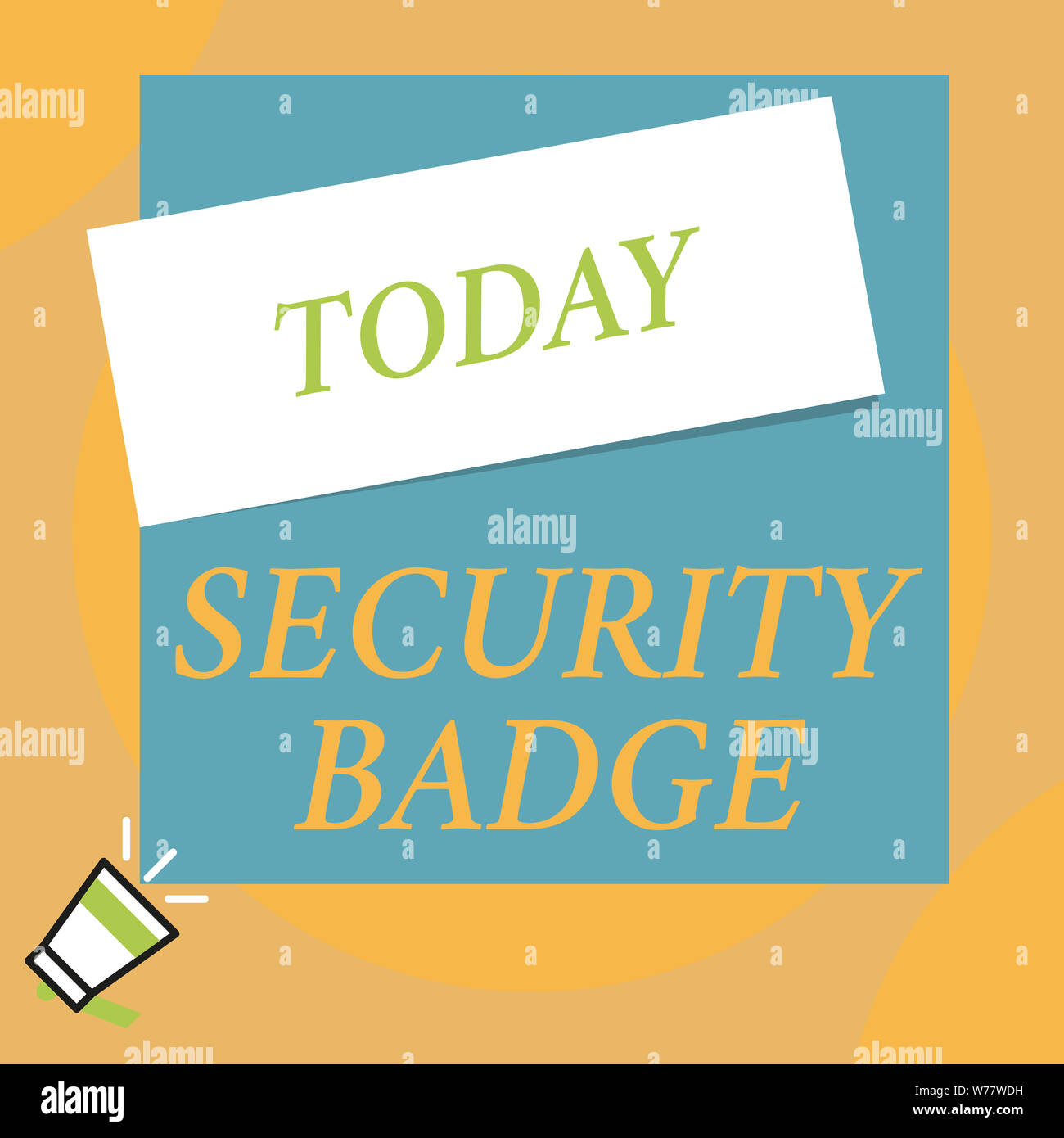 Writing note showing Security Badge. Business concept for Credential ...