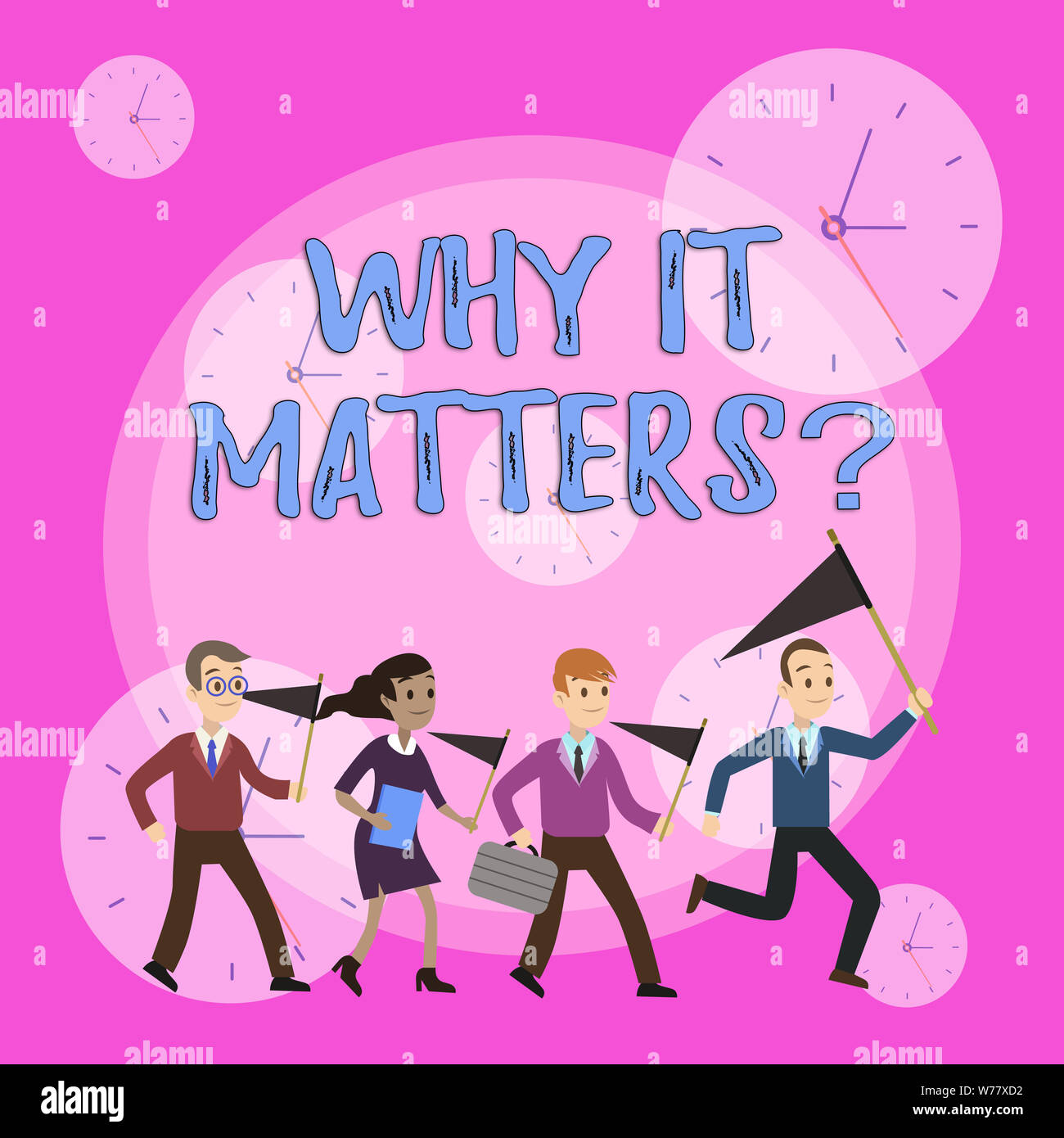 Writing note showing Why It Matters Question. Business concept for most ...