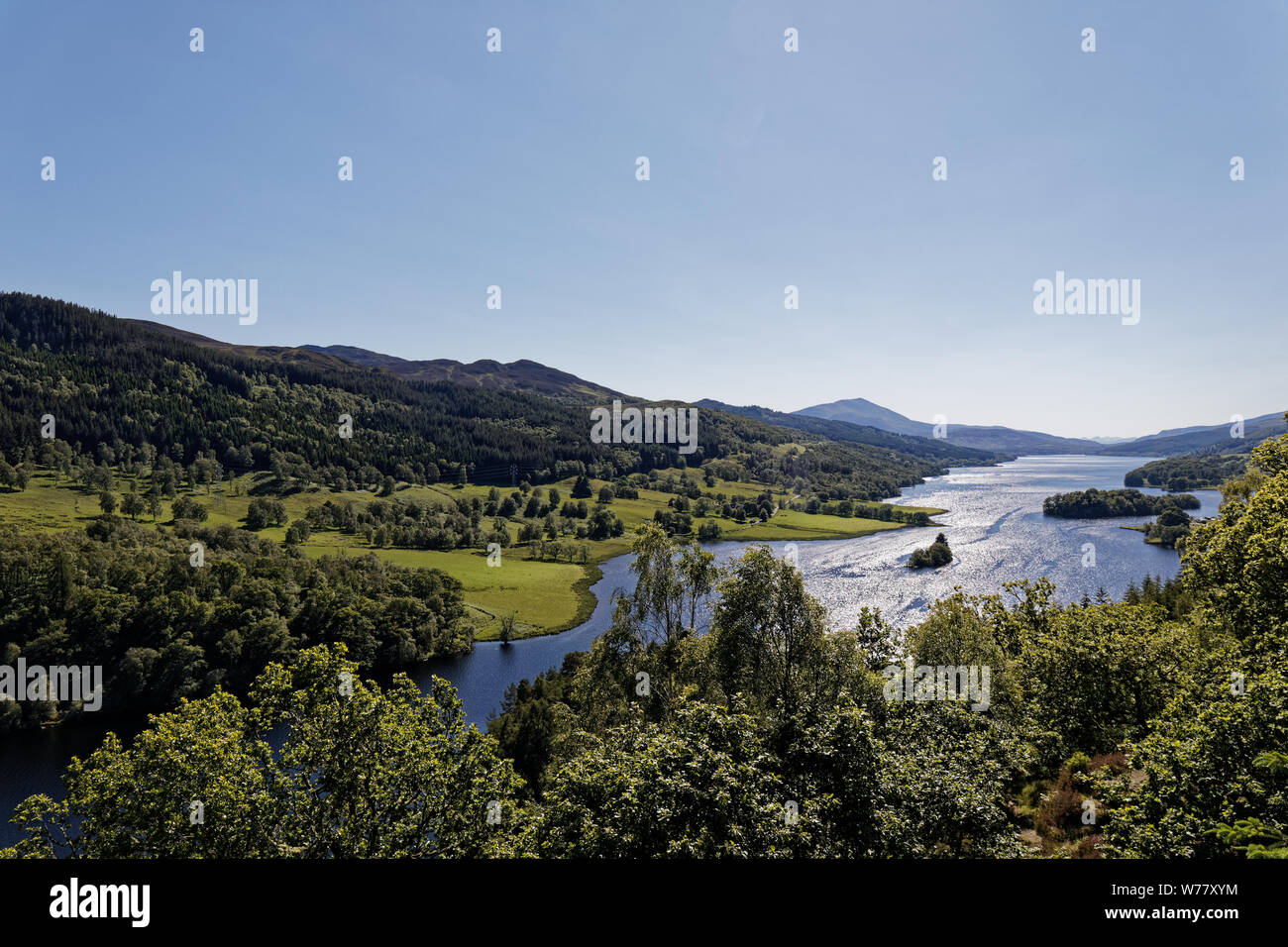Queen's view on loch Tummel - Pitlochry, Scotland, United Kingdom Stock ...