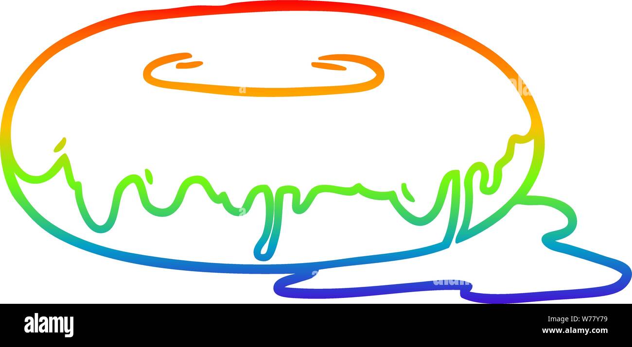 Rainbow sprinkles donut Stock Vector Images - Alamy