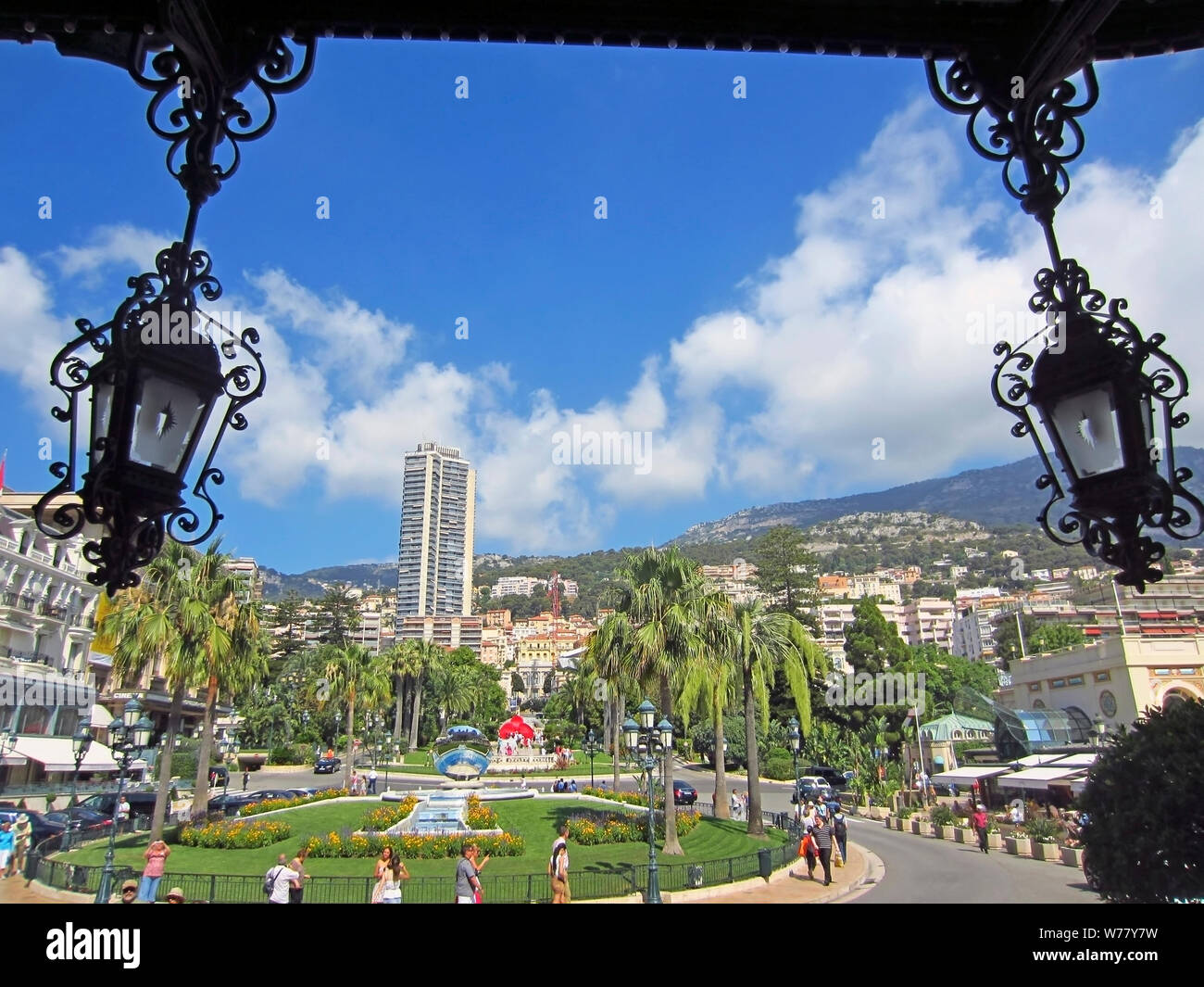 View of a square in Monte Carlo, Monaco Stock Photo - Alamy