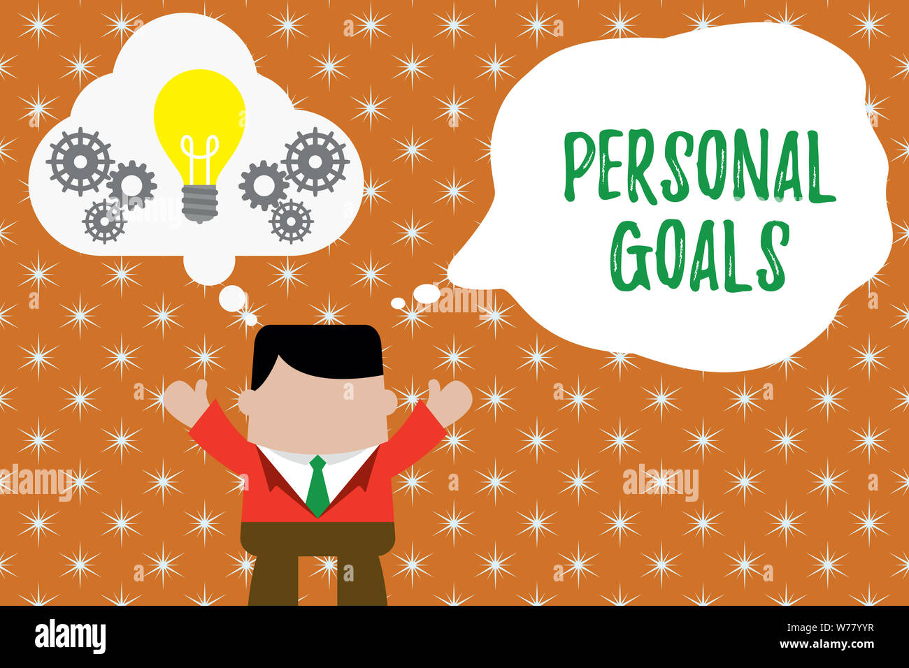 Writing note showing Personal Goals. Business concept for Target set by ...
