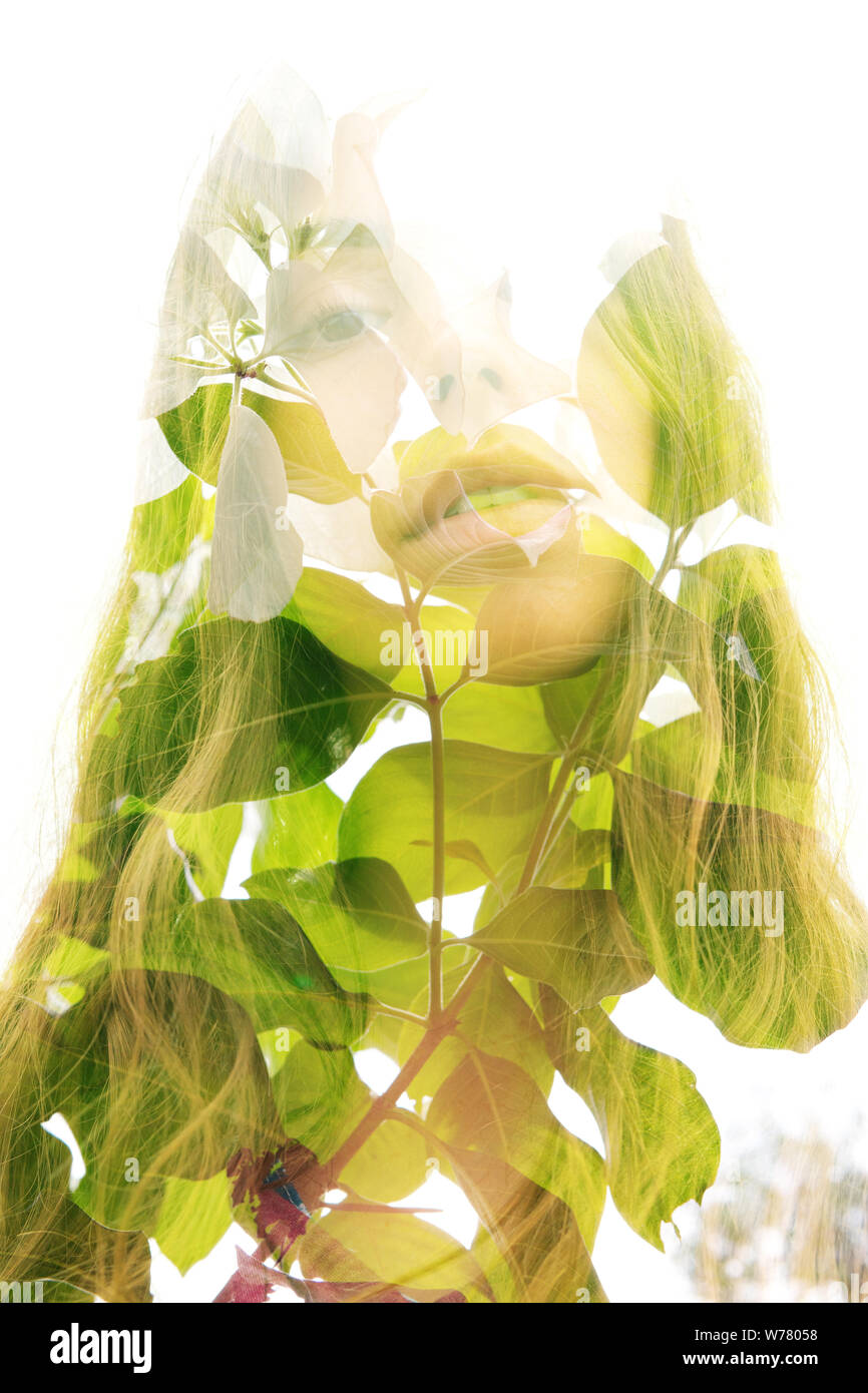 Double exposure with an ecological concept showcasing the beauty of ...