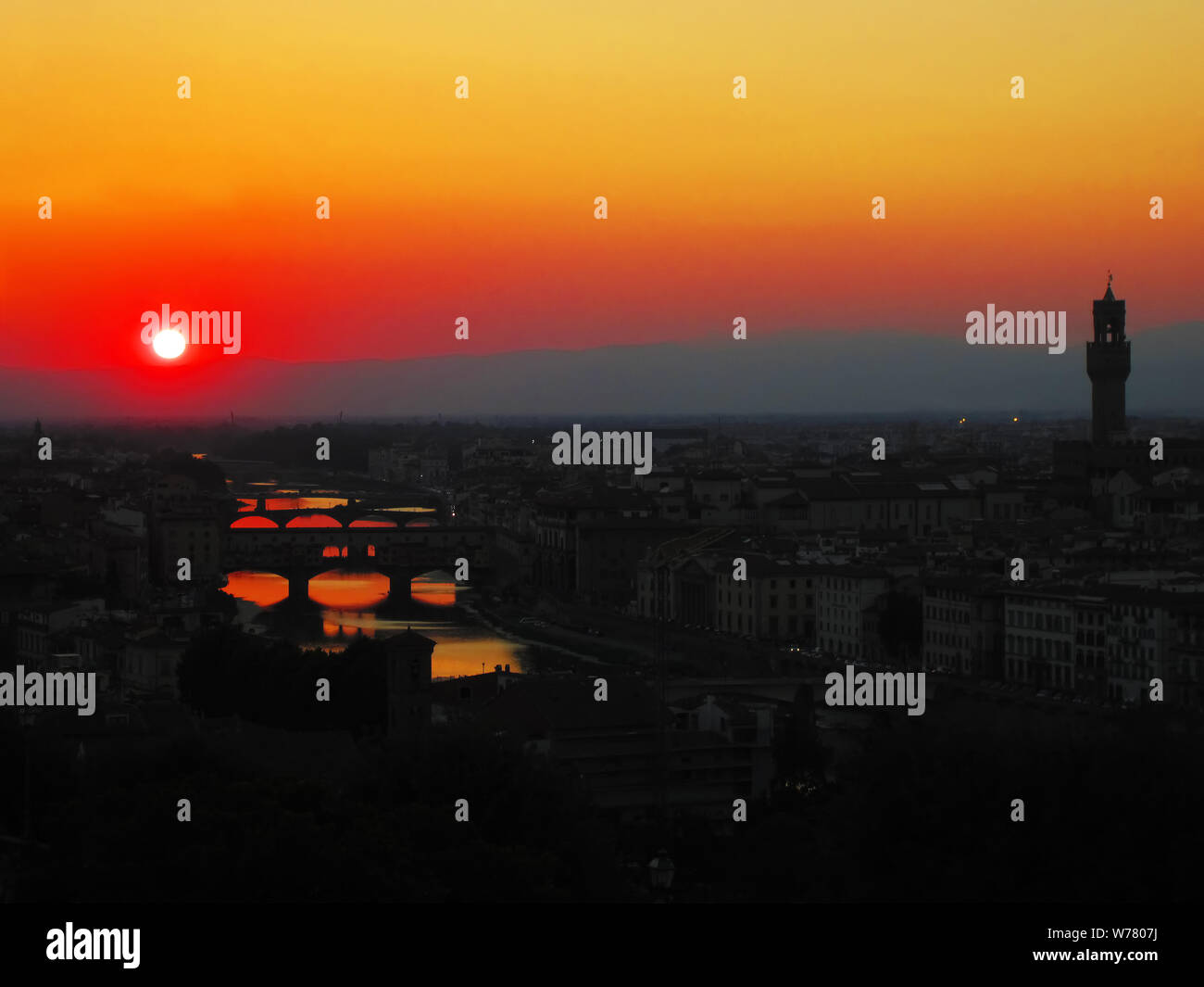 Sunset in florence hi-res stock photography and images - Alamy