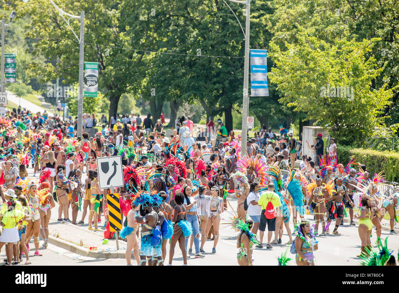 TORONTO, ONTARIO, CANADA - AUGUST 3, 2019: Participants in the Toronto ...