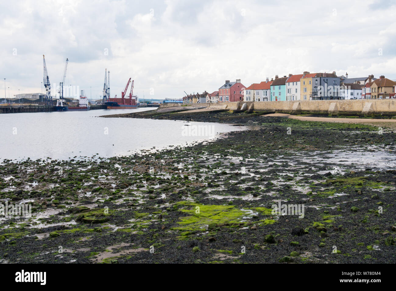 Hartlepool Town Wall and Docks Stock Photo - Alamy