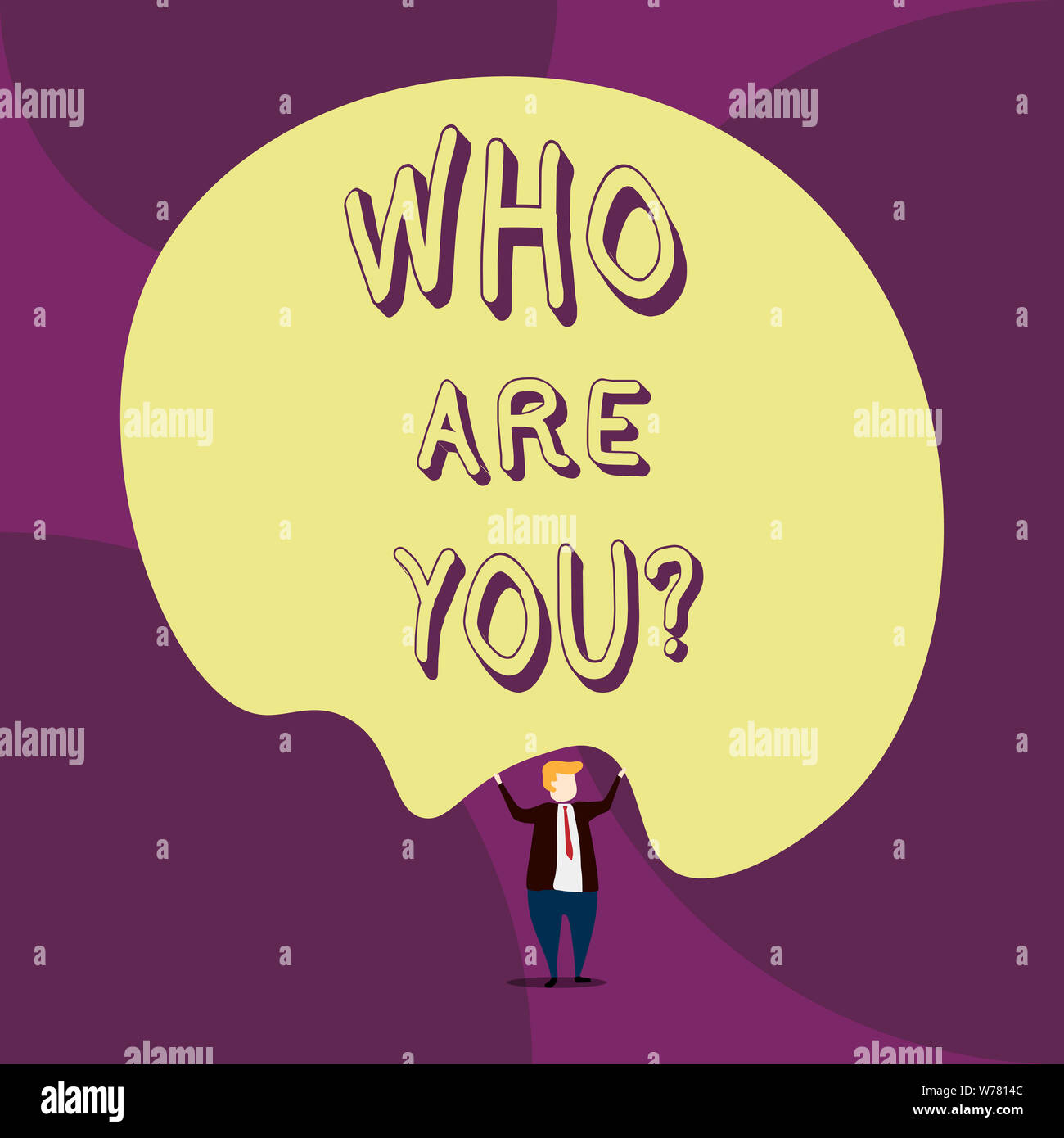 Writing note showing Who Are You question. Business concept for asking ...