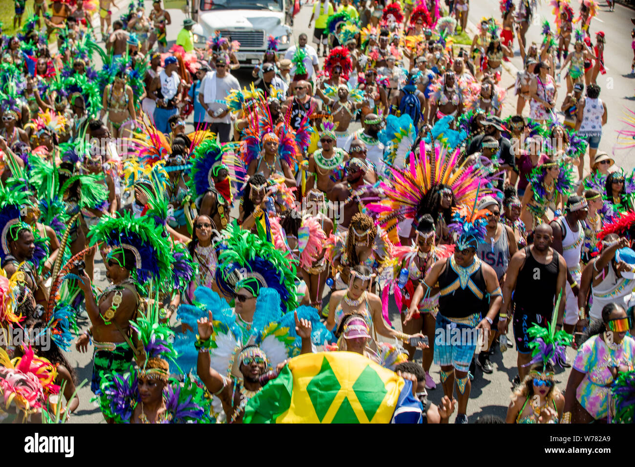 TORONTO, ONTARIO, CANADA - AUGUST 3, 2019: Participants in the Toronto ...