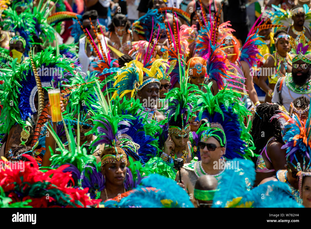TORONTO, ONTARIO, CANADA - AUGUST 3, 2019: Participants in the Toronto ...