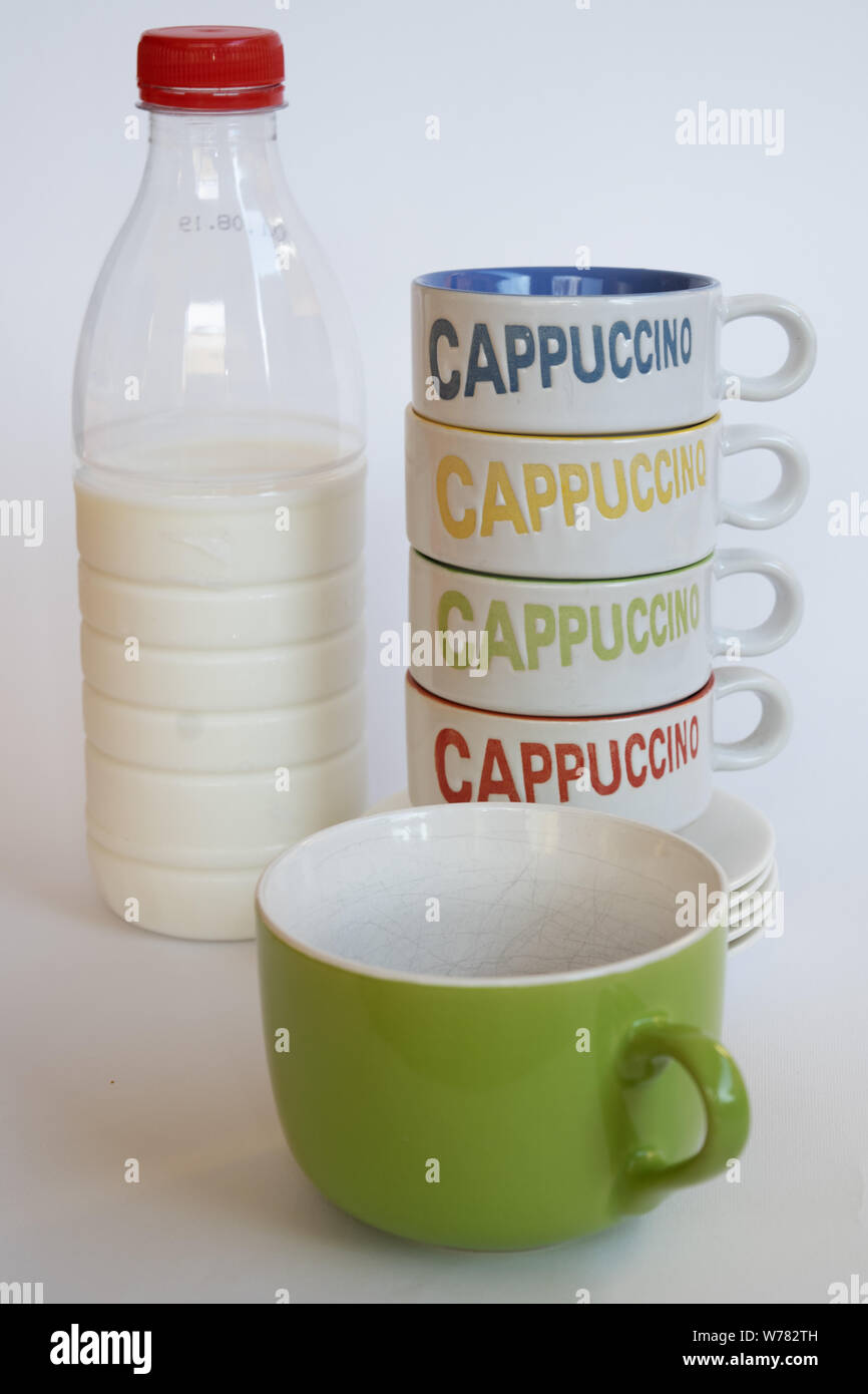 cappuccino made with low-fat milk Stock Photo - Alamy