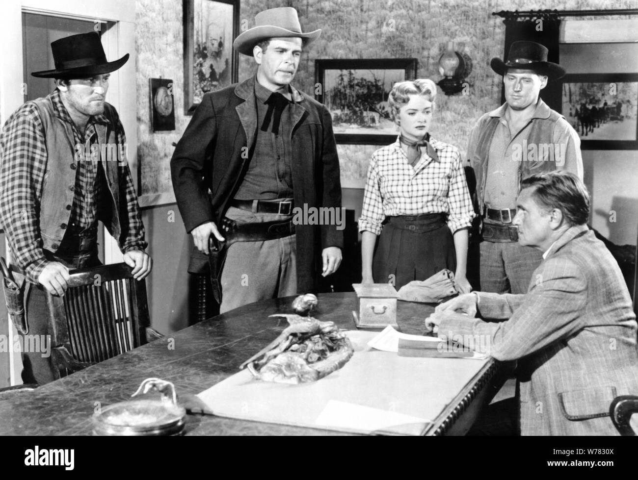 ROD CAMERON, JANE NIGH, MORRIS ANKRUM, FORT OSAGE, 1952 Stock Photo - Alamy