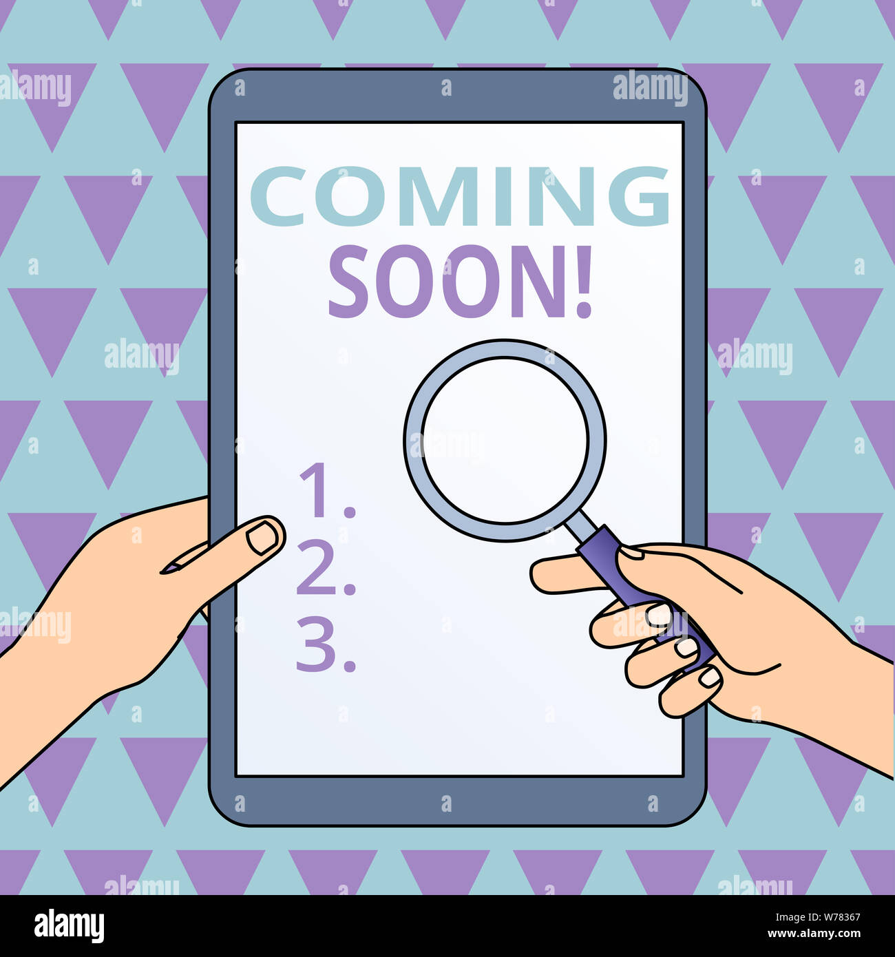 Conceptual hand writing showing Coming Soon. Concept meaning event or ...