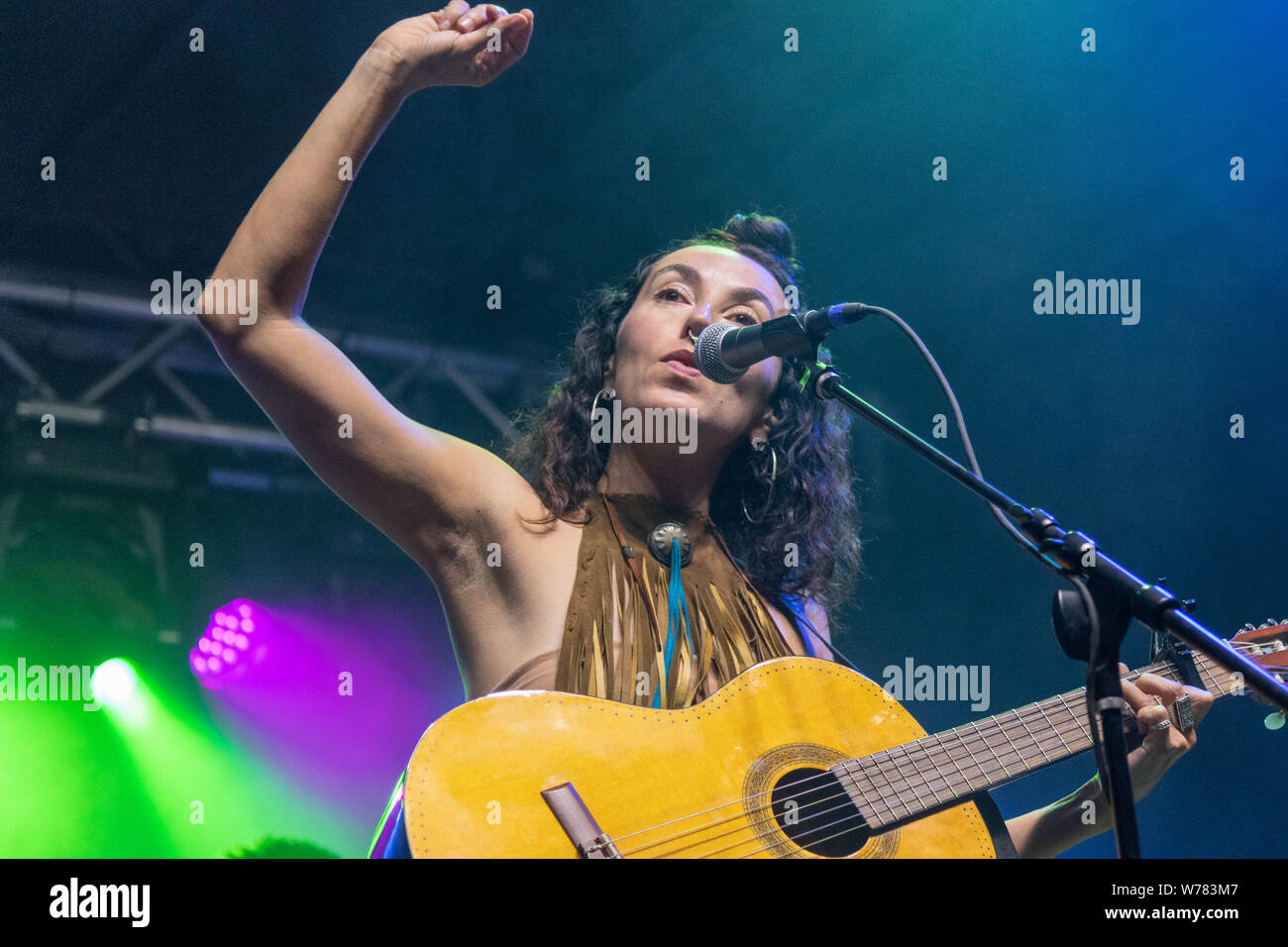 August 4, 2019, Loveland, Colorado, U.S: Rising Appalachia member CHLOE ...