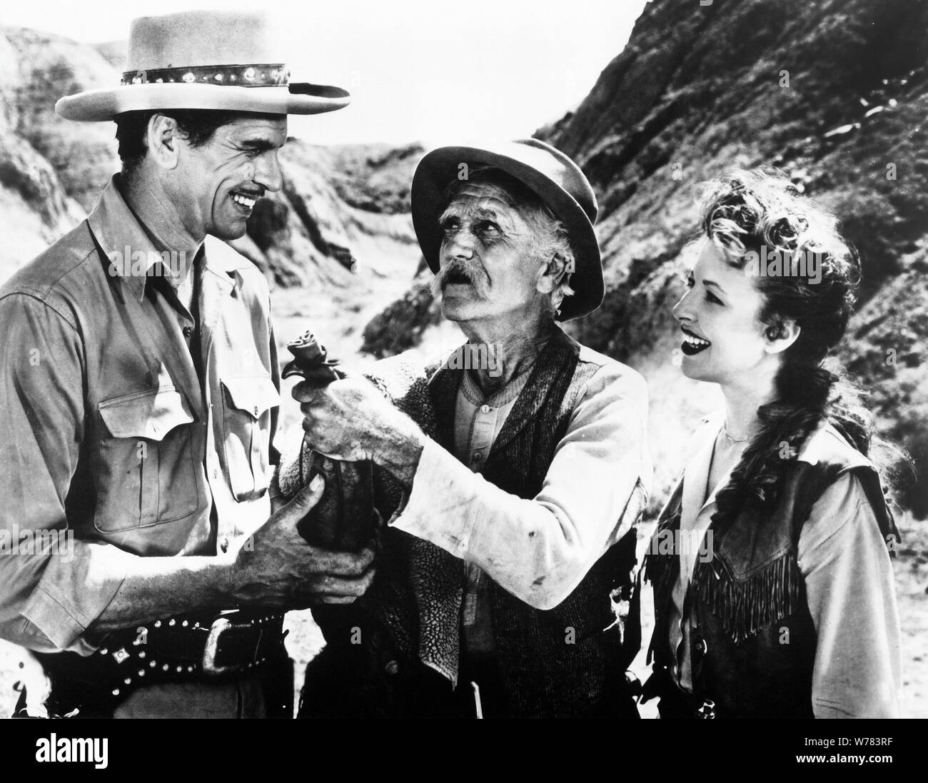 JOHN CALVERT, RALPH MORGAN, ANN CORNELL, GOLD FEVER, 1952 Stock Photo ...