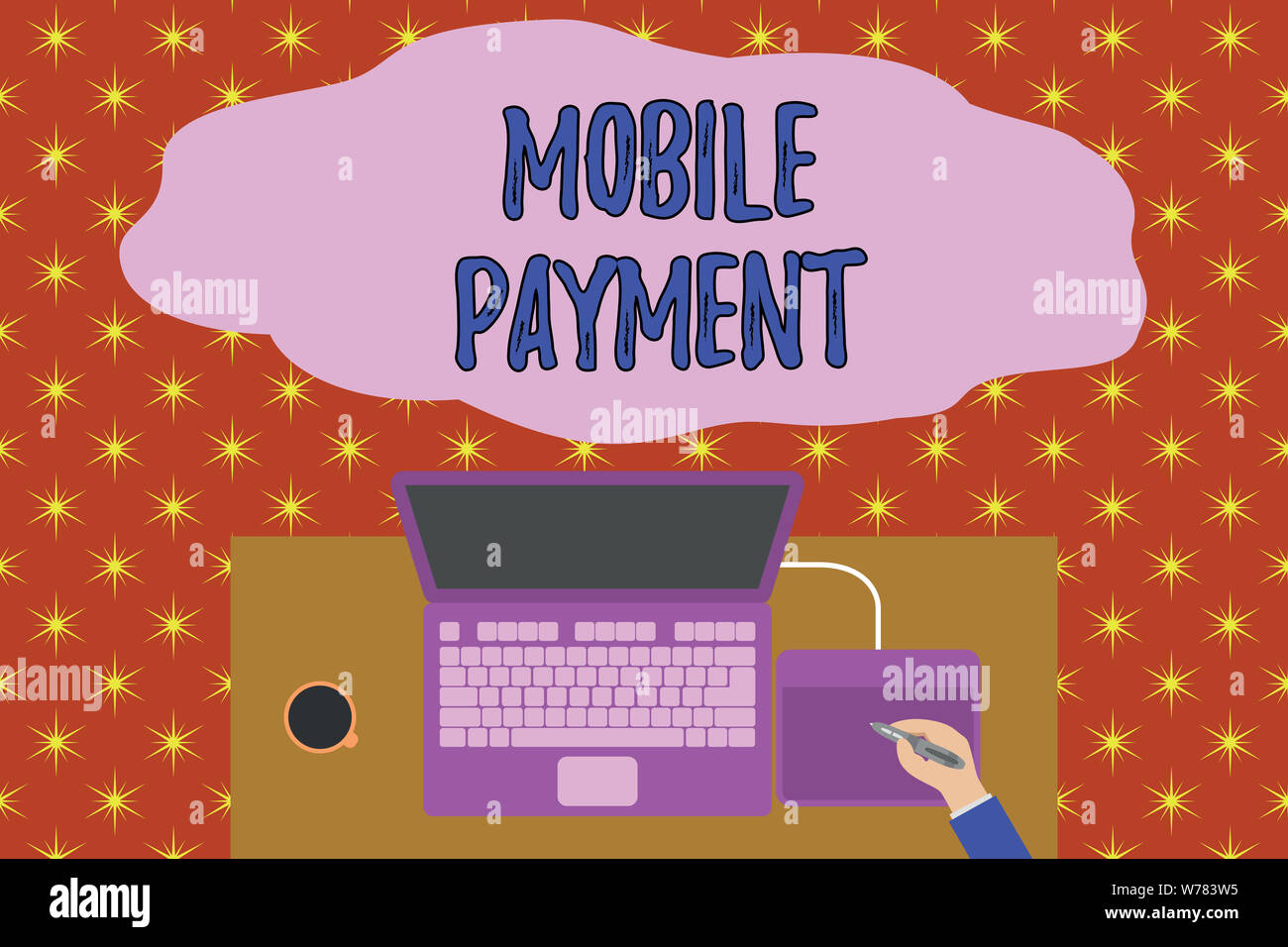 Text sign showing Mobile Payment. Business photo showcasing Cashless ...