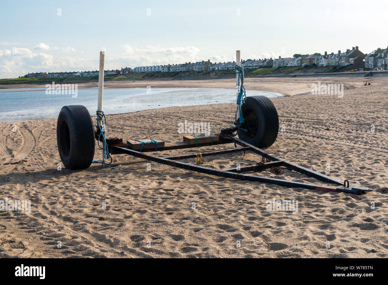 A Boat Trailer on the Beach Stock Photo - Alamy