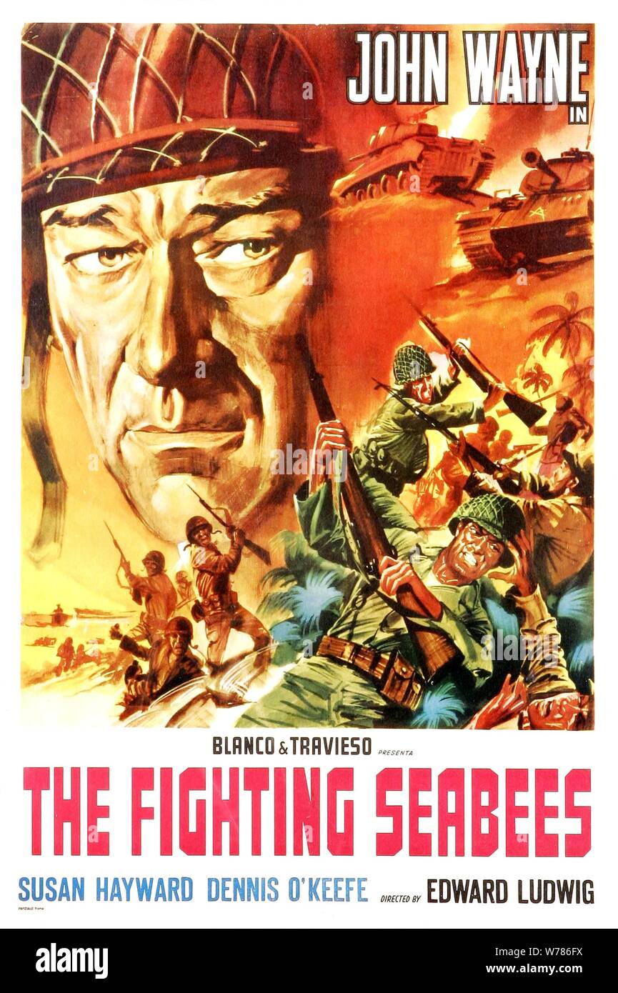 JOHN WAYNE POSTER, THE FIGHTING SEABEES, 1944 Stock Photo - Alamy