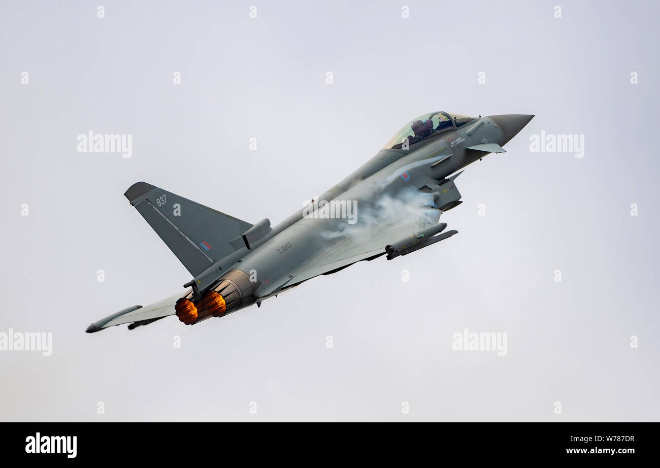RAF Typhoon from the Royal Air Force Typhoon Display Team Stock Photo ...