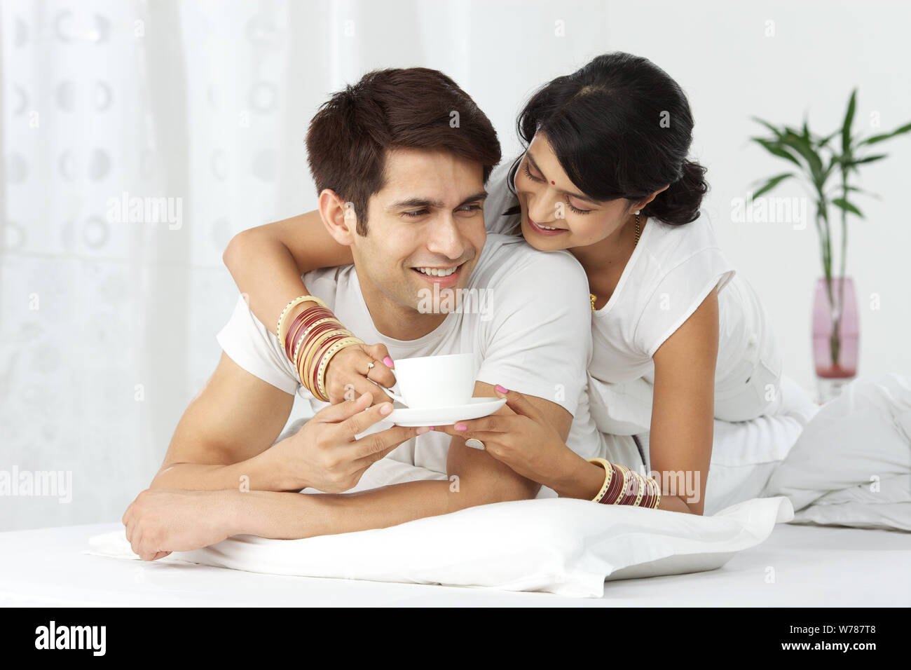 Couple tea bed hi-res stock photography and images - Alamy