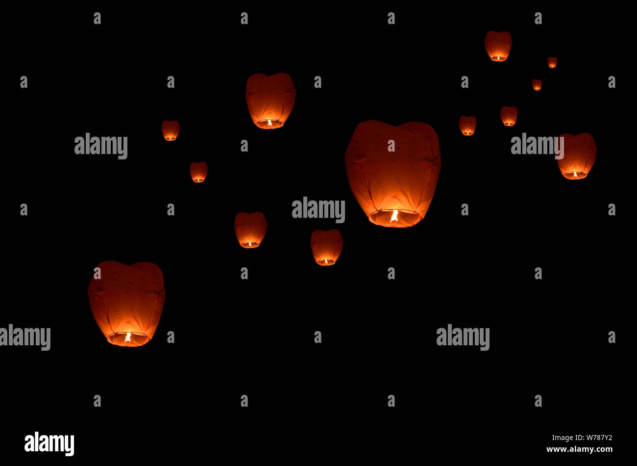 Flying lantern hi-res stock photography and images - Alamy
