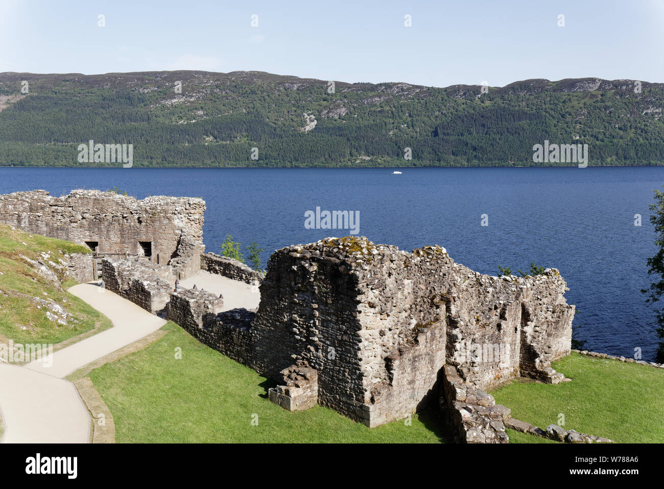 Urquhart Castle on Loch Ness - Strone, Inverness, Highlands, Scotland ...