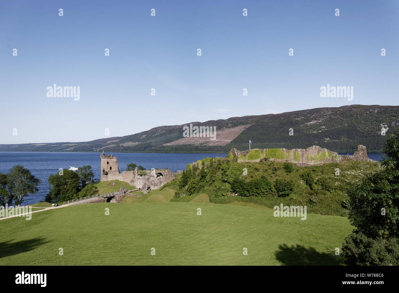 Urquhart Castle on Loch Ness - Strone, Inverness, Highlands, Scotland ...