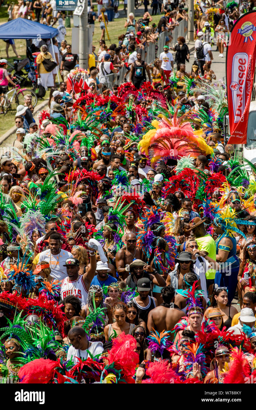TORONTO, ONTARIO, CANADA - AUGUST 3, 2019: Participants in the Toronto ...